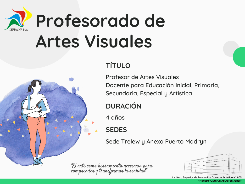 Profesorado: Artes Visuales – ISFDA N° 805 "Maestro Clydwyn Ap Aeron Jones"